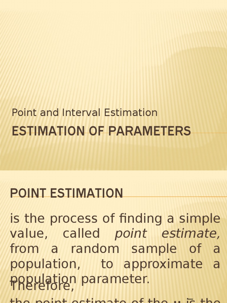 Point and Interval Estimation | PDF | Confidence Interval | Sample Size ...