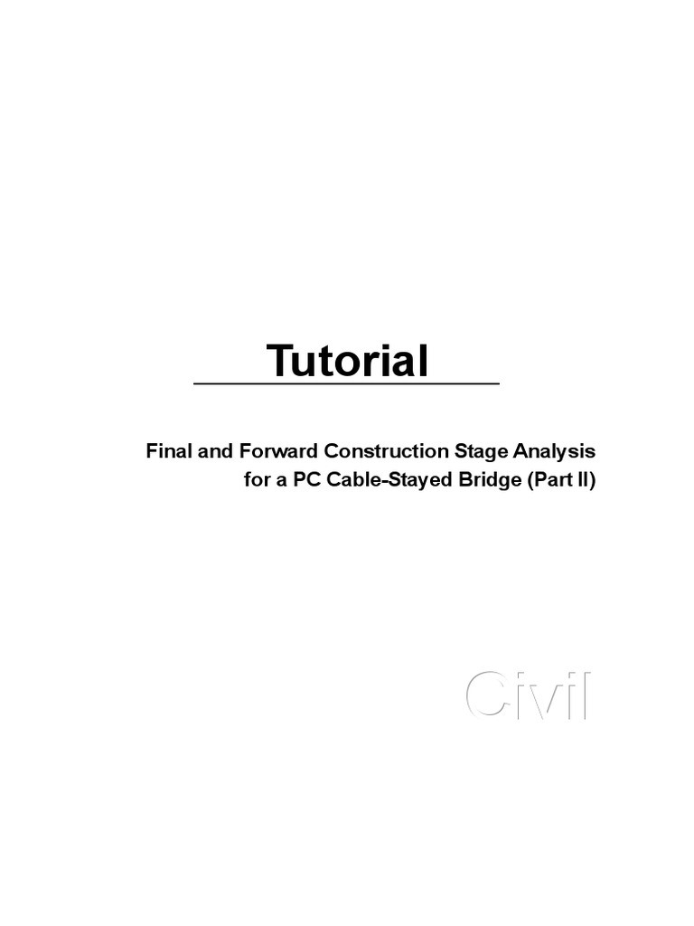 Midas Civil PC Cable-Stayed Bridge Part II | PDF | Beam (Structure ...