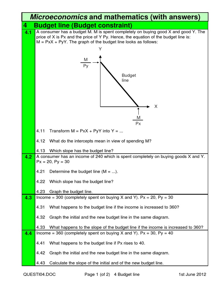 Soalan Budget Line Micro | PDF | Microeconomics | Economics