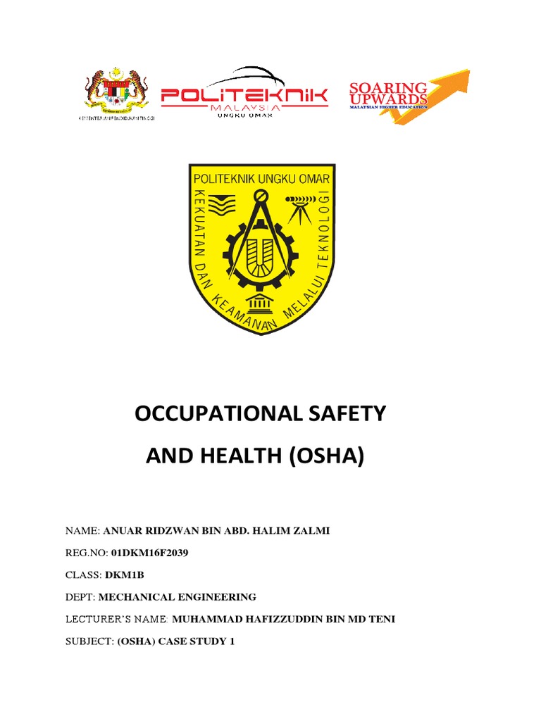 Occupational Safety and Health (Osha) | PDF