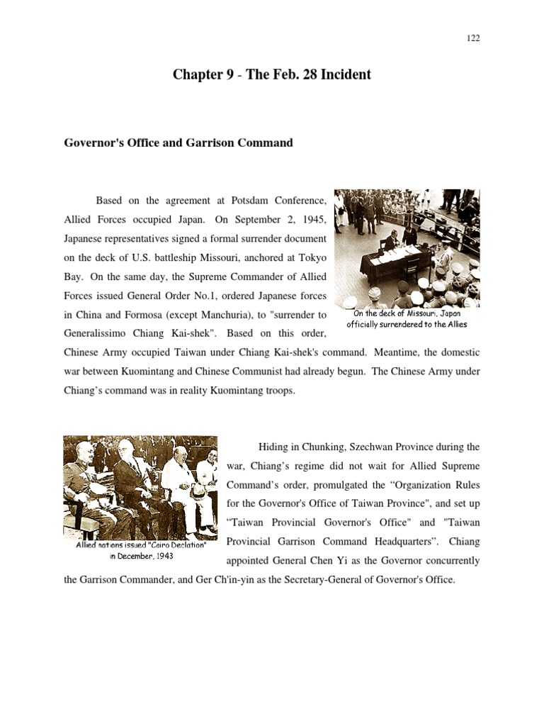 Taiwan History - The Feb. 28 Incident PDF | PDF | Taiwan | Chiang Kai Shek