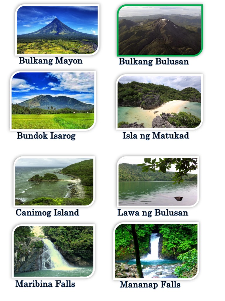 Water and Land Forms in Bicol Region | PDF