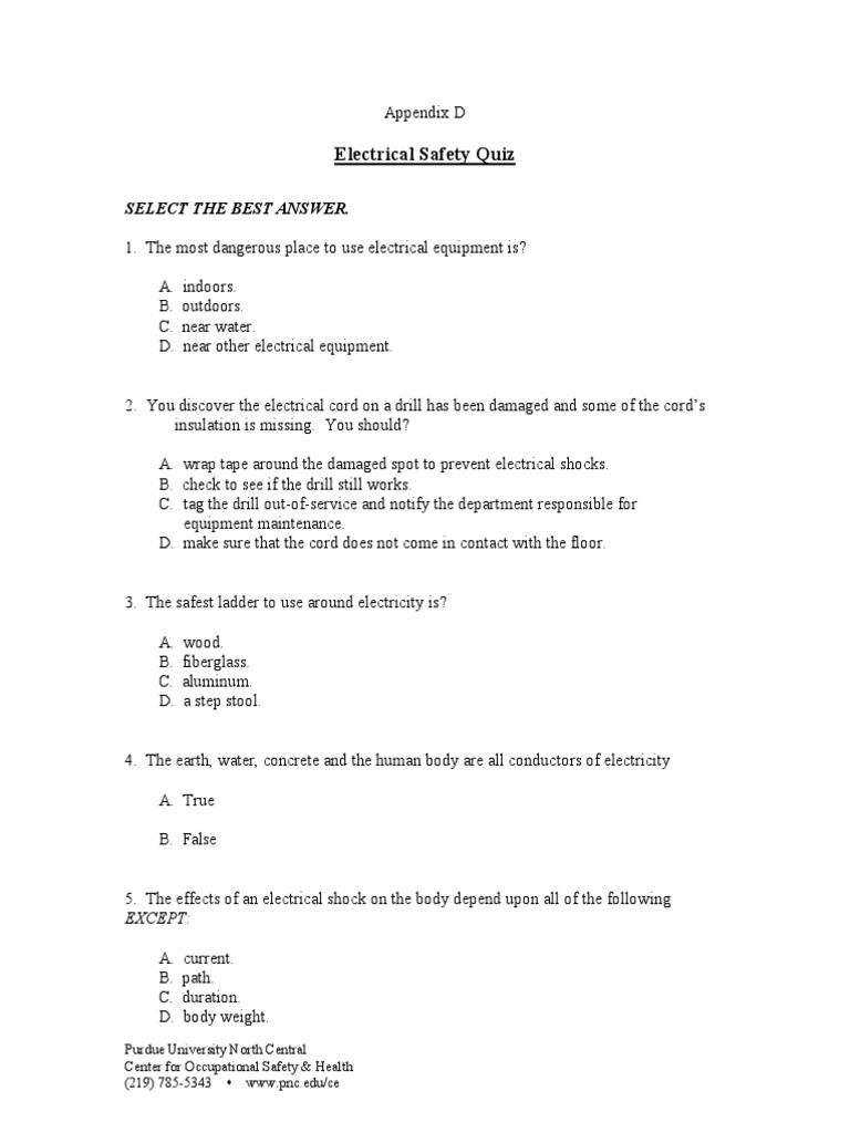 Electrical Test | PDF | Electrical Wiring | Insulator (Electricity)