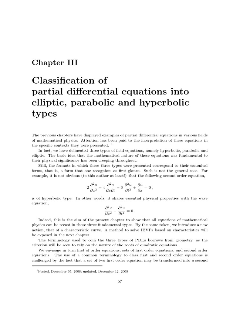PDE Types | PDF | Eigenvalues And Eigenvectors | Partial Differential ...