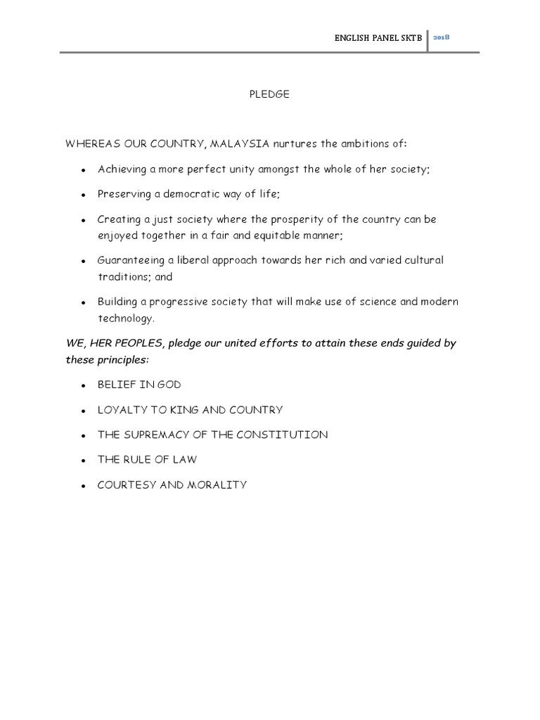 Pledge Malaysia For Hip | PDF