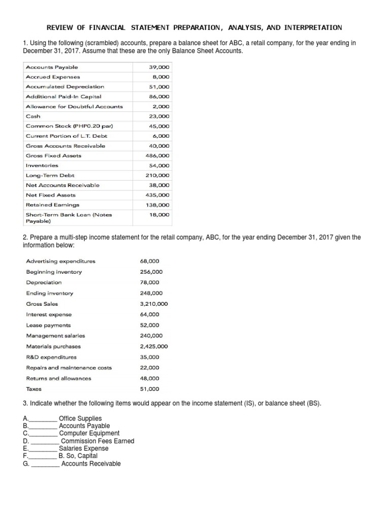 Review of Financial Statement Preparation | PDF