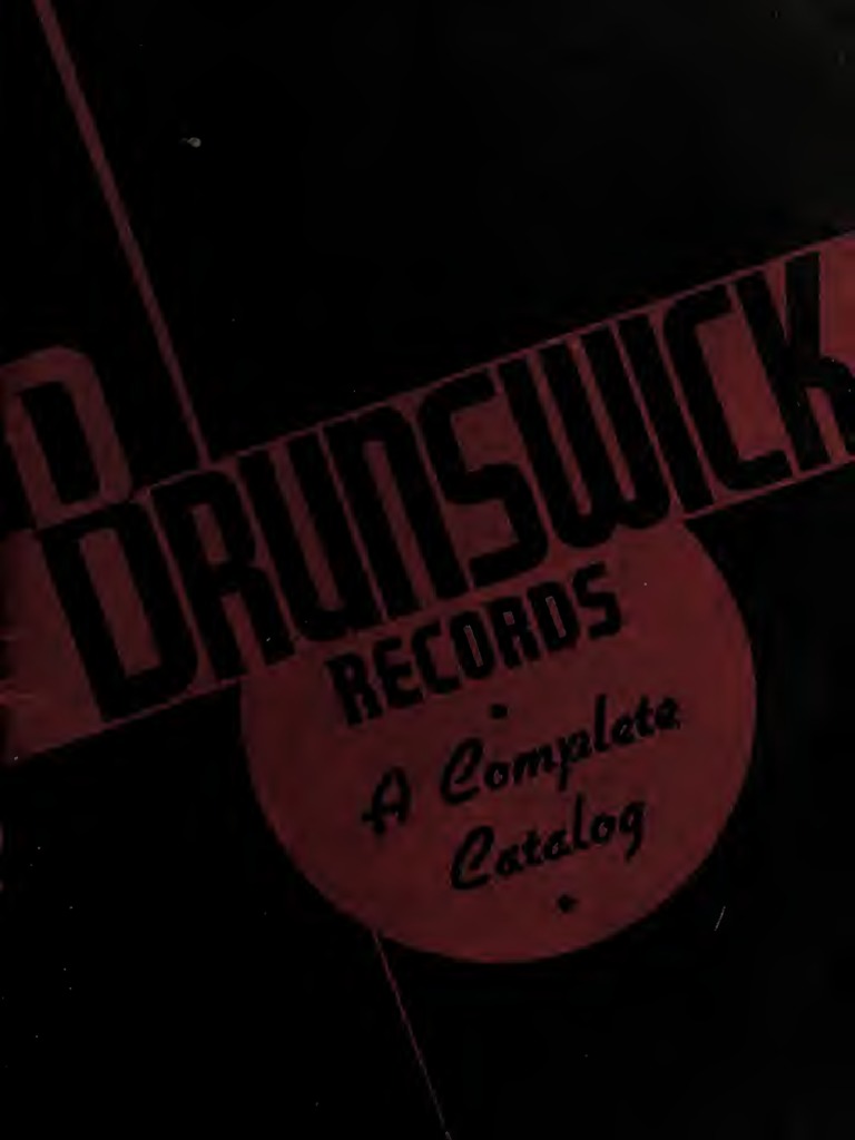 Brunswick Records - A Complete Catalog (1938) | Jazz Music ...