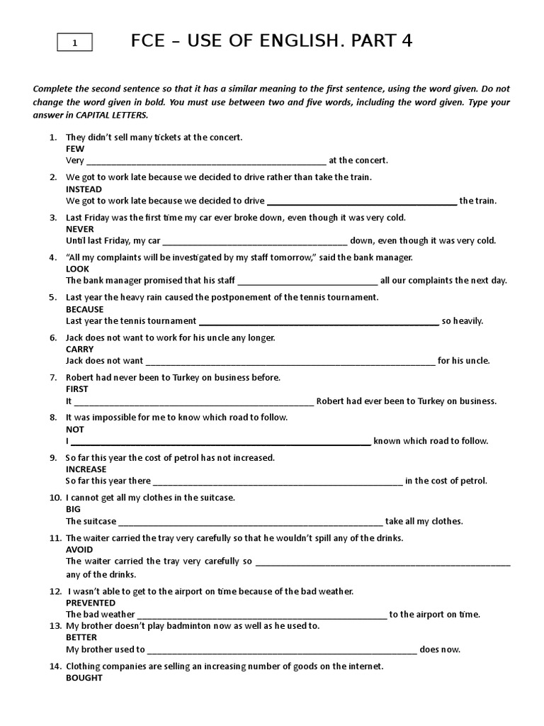 1.FCE. 110 Transformations | PDF