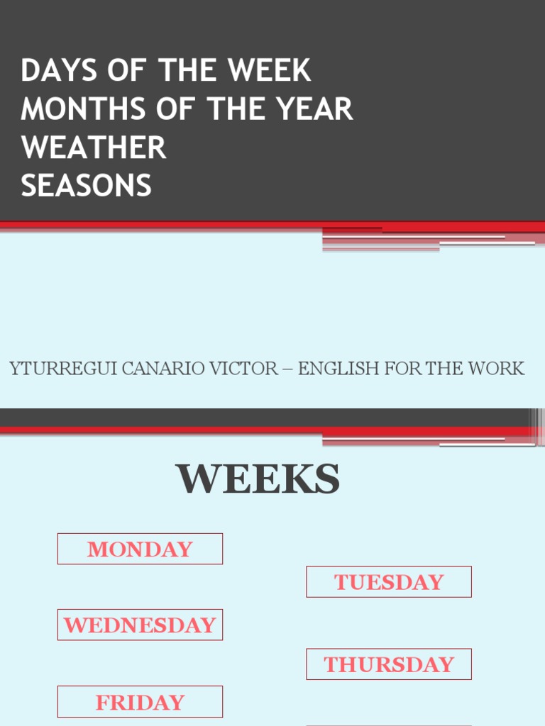 Days, Month, Weather | PDF | Business