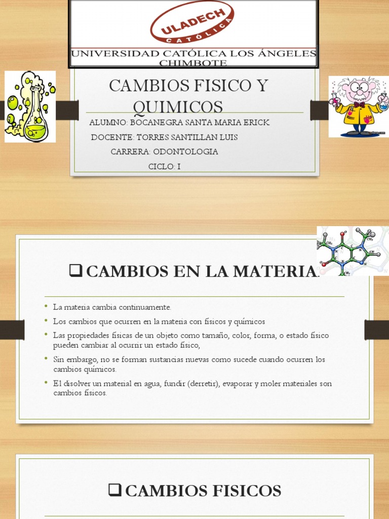 Cambios Fisico y Quimicos | PDF | Importar | Agua