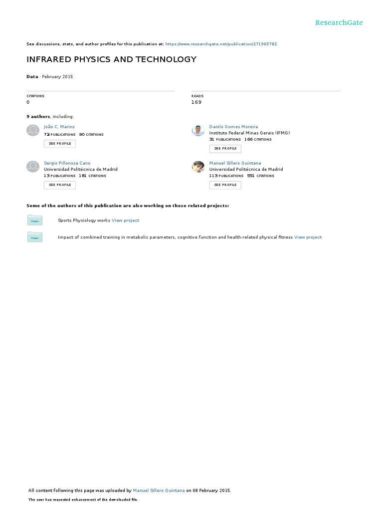 Infrared Physics and Technology | PDF | Thermography | Nature