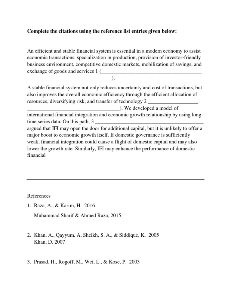 APA Exercise - In-Text Citation | PDF