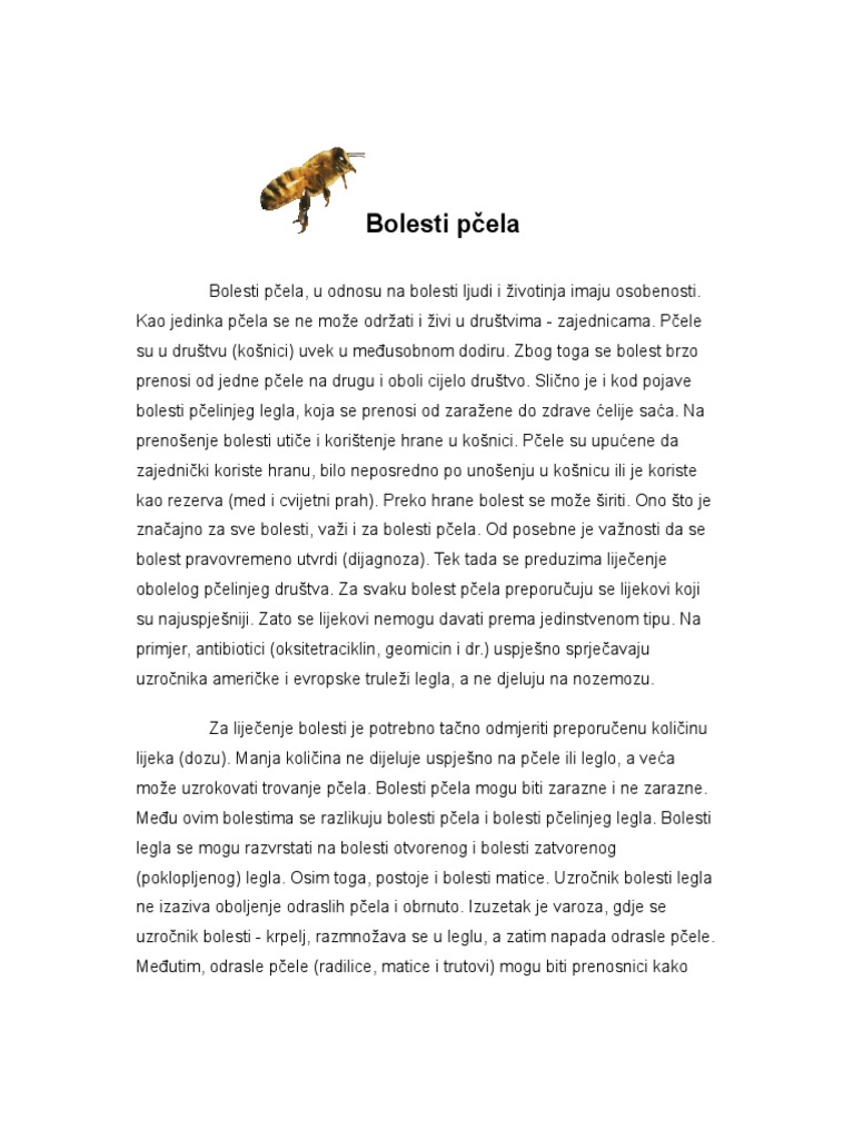 Bolesti Pcela 01 | PDF