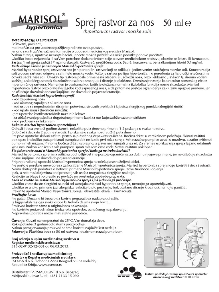 Uputstvo Marisol Hypertonica | PDF