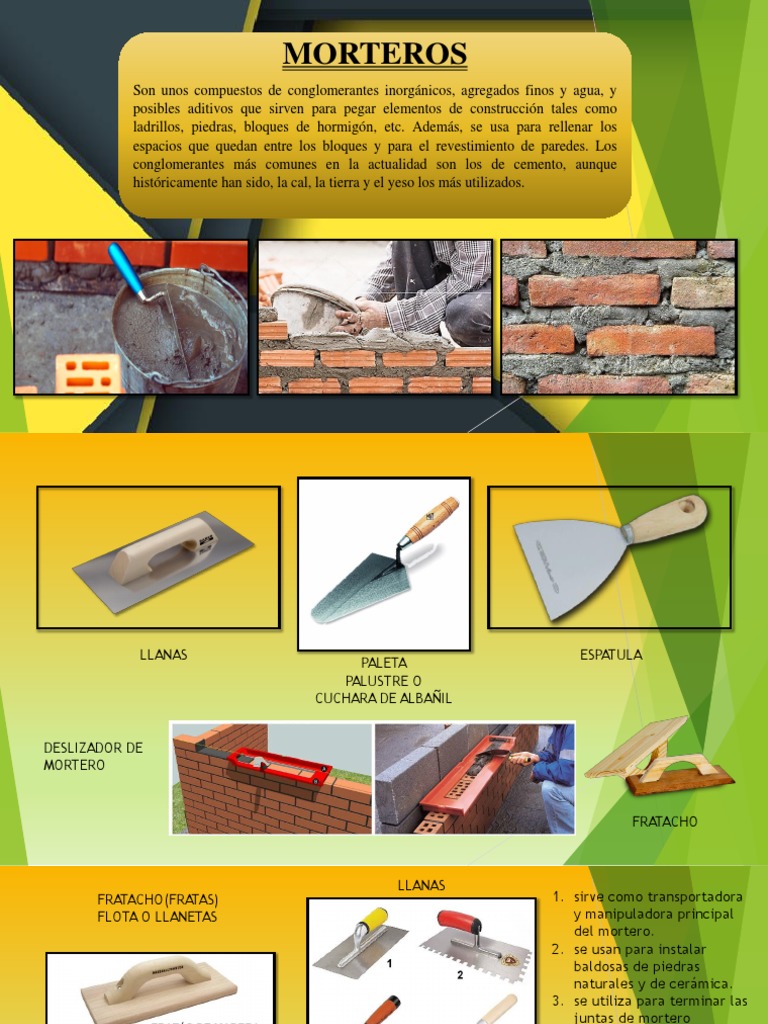 Tipos y Usos del Mortero en Construcción | PDF | Cemento | Mortero ...