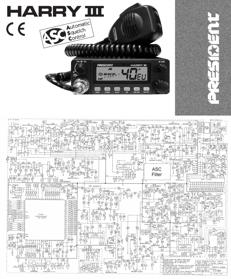 Schema Statie Radio CB President Harry 3 Asc | PDF