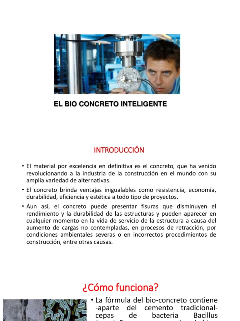 El Bioconcreto | PDF | Las bacterias | Hormigón