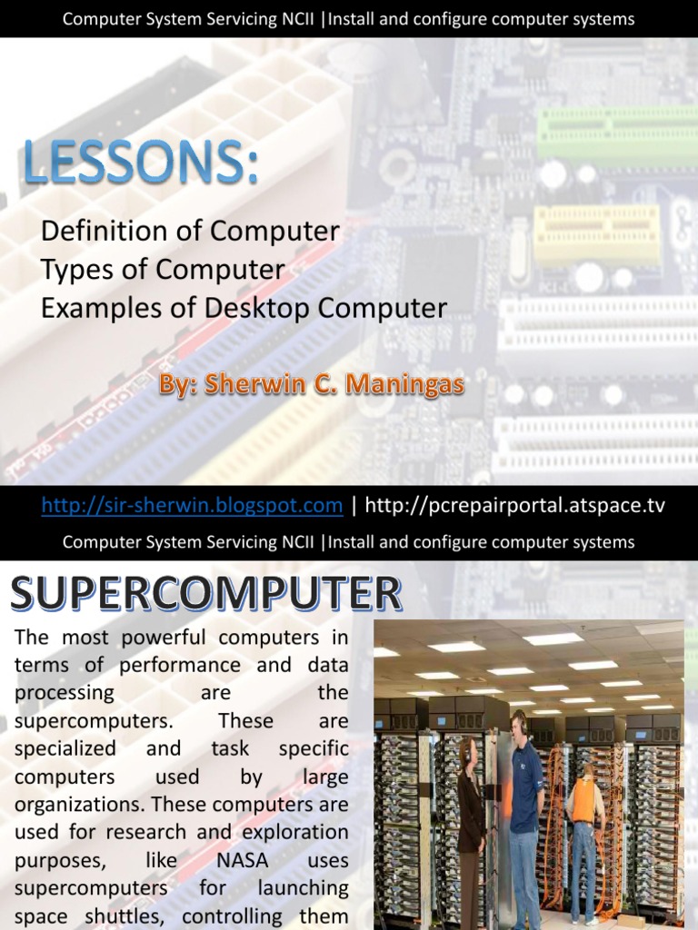Types of Computer | PDF | Microcomputers | Consumer Electronics