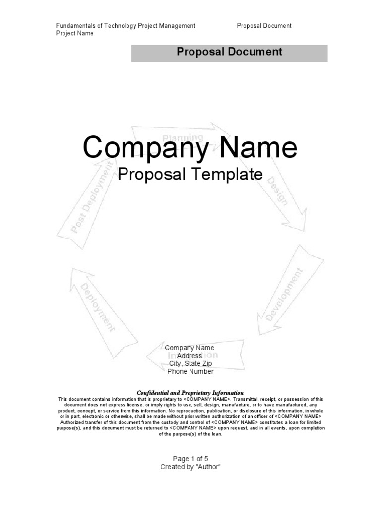001 Project Proposal | Download Free PDF | Request For Proposal ...