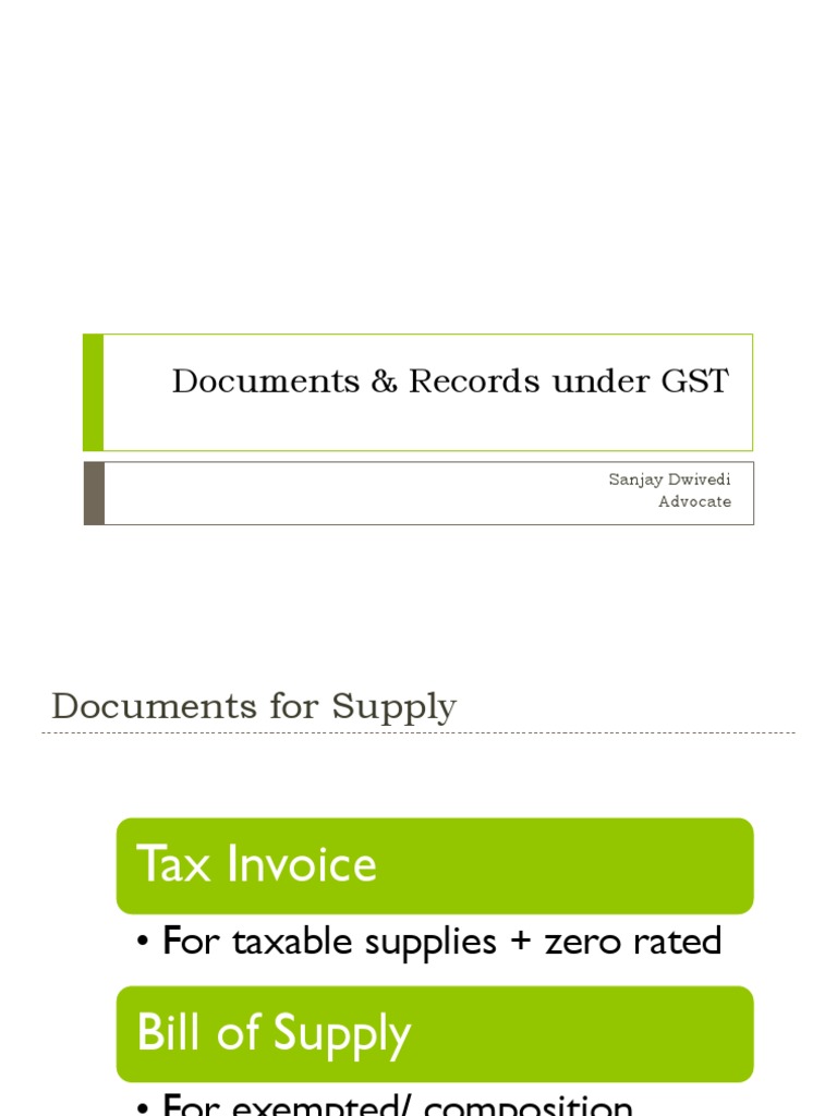 GST Document Requirements Explained | PDF | Invoice | Receipt