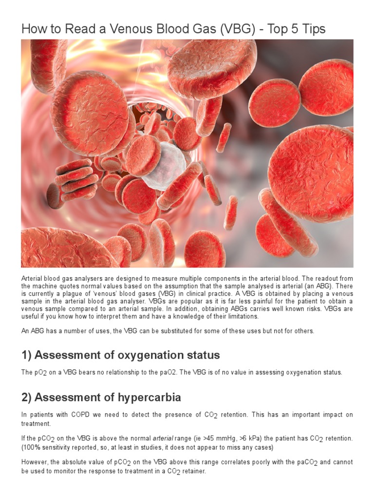How To Read A Venous Blood Gas (VBG) - Top 5 Tips PDF | PDF | Medical ...