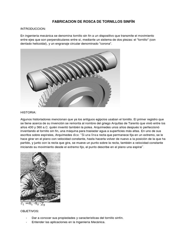 Fabricacion de Rosca de Tornillos Sinfín | Engranaje | Tornillo ...