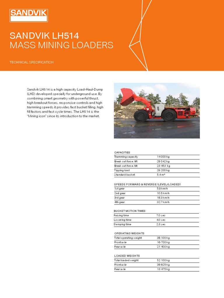 SANDVIK lh514 | PDF | Steering | Transmission (Mechanics)