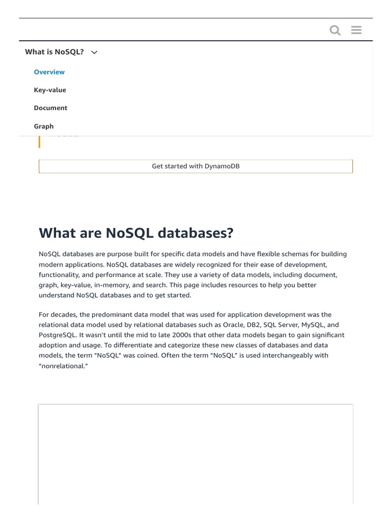 What Is Nosql Nonrelational Databases Flexible Schema Data Models No Sql Scalability