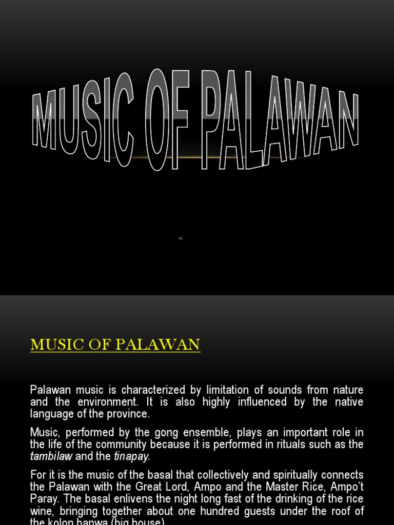 Music of Palawan (REPORT) | PDF | Musical Instruments | Flute