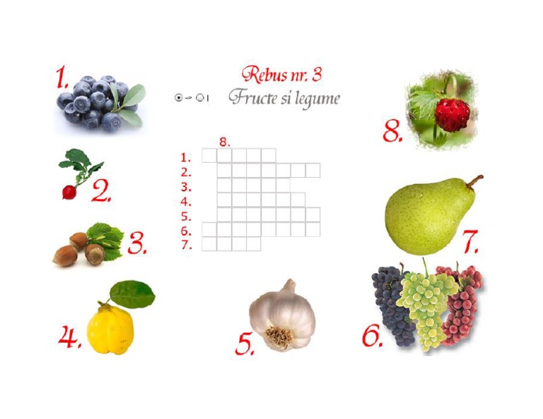 Rebus Fructe Legume CP 03 | PDF