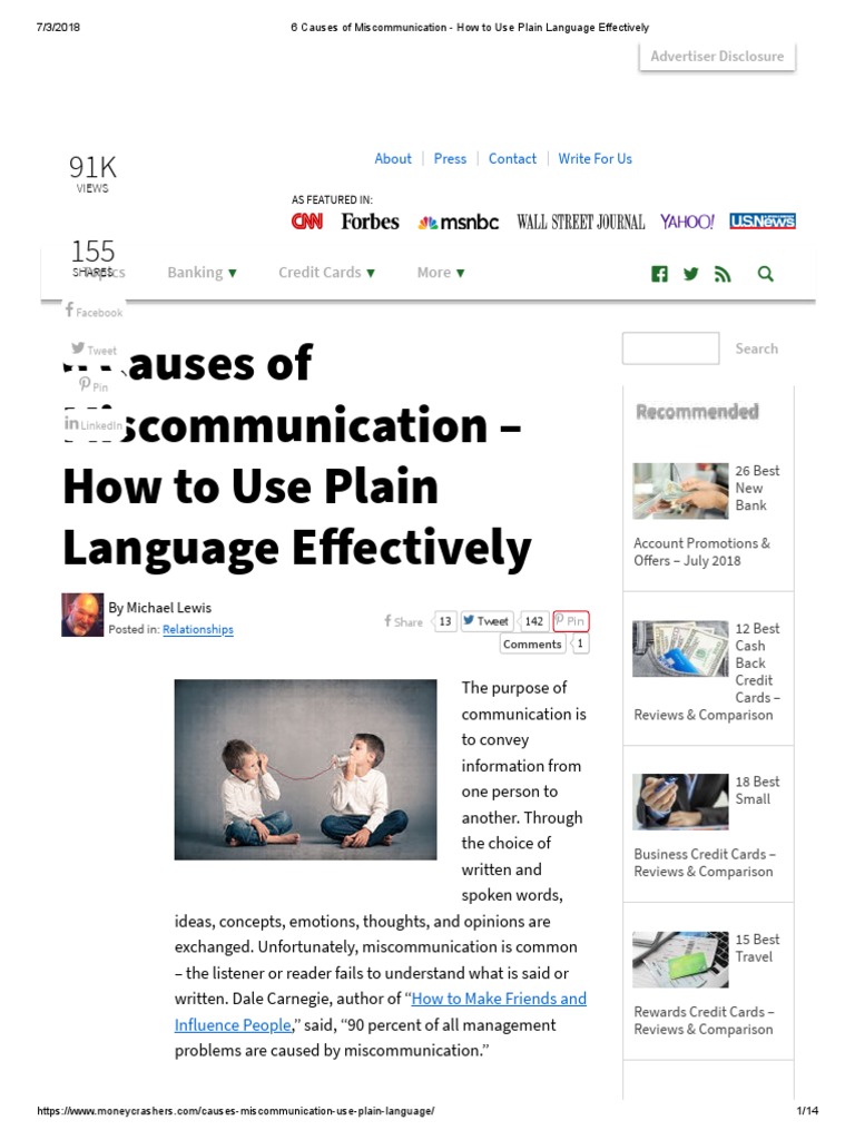 6 Causes of Miscommunication - How To Use Plain Language Effectively ...