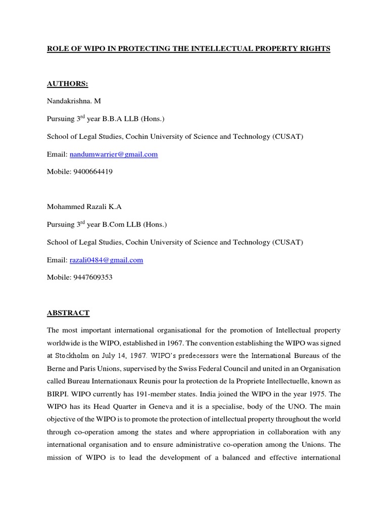 Nandakrishna-M and Mohammed Razali.K.A | PDF | World Intellectual ...