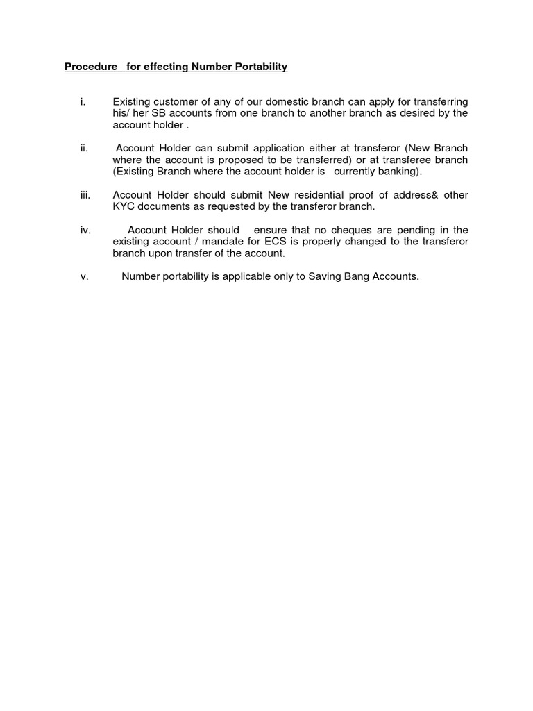Savings Account Branch Transfer Guide | PDF | Finance & Money Management