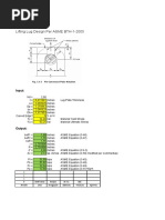 Lifting Lug Analysis (Asd) : ASME Notation AISC Preferred Geometry AISC ...