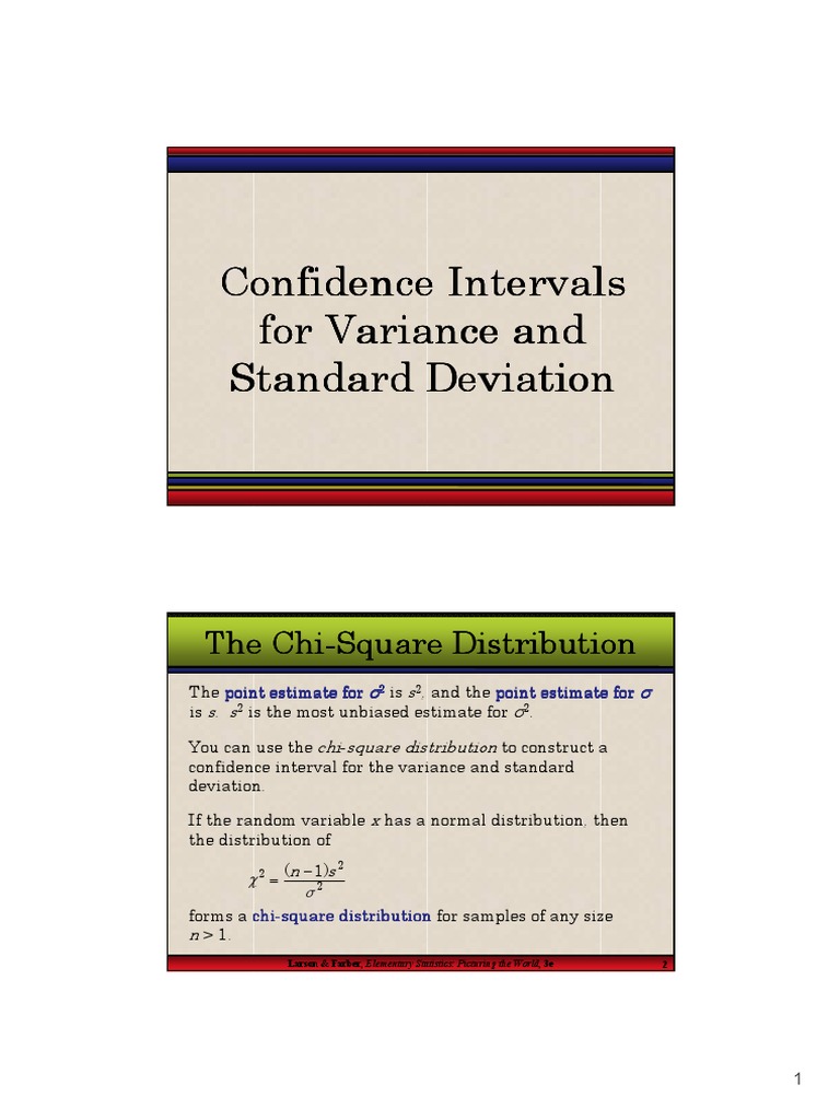 Chi Square | PDF | Chi Squared Distribution | Confidence Interval