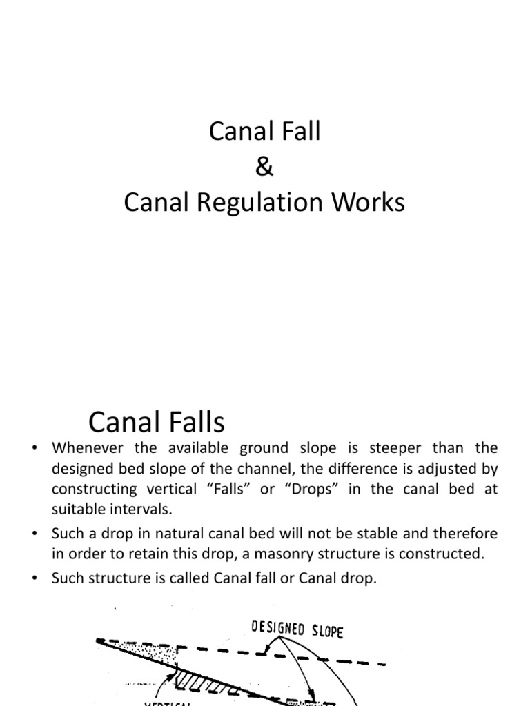 Types of Canal Falls and Escapes | PDF | Canal | Reservoir