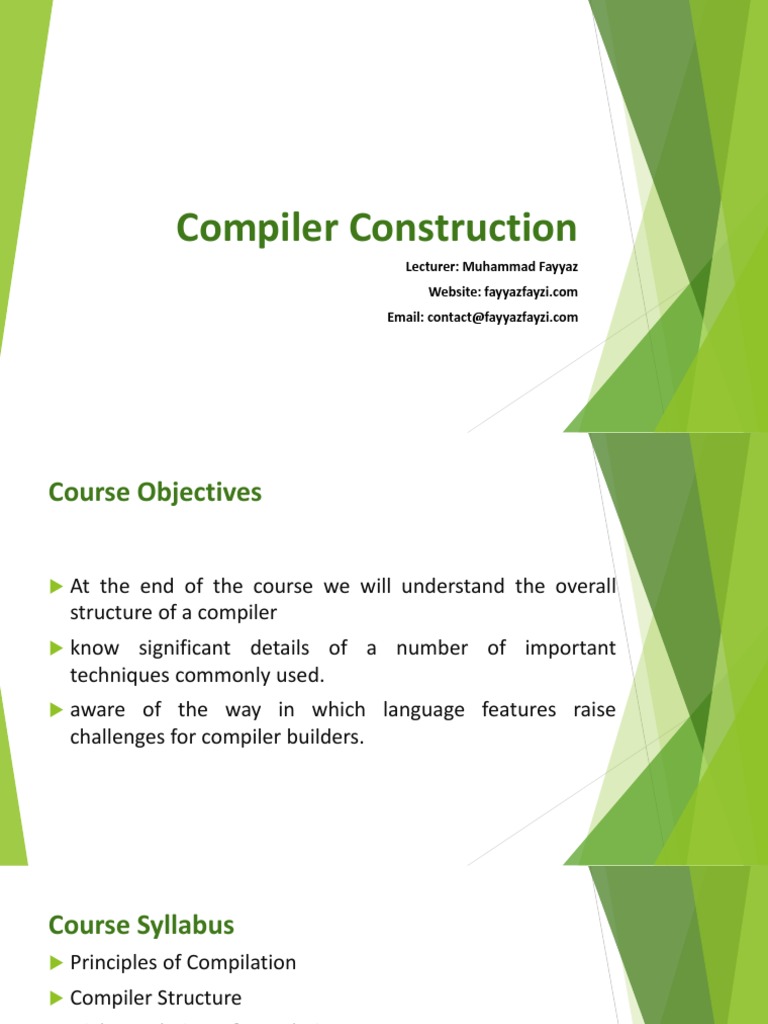 Compiler Construction First Chapter | PDF | Compiler | Source Code