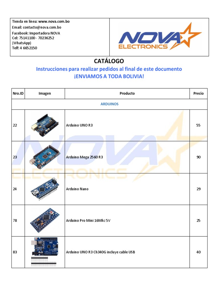 Catalogo Junio NOVA Electronics2018 | PDF | Electrónica | Ingeniería ...