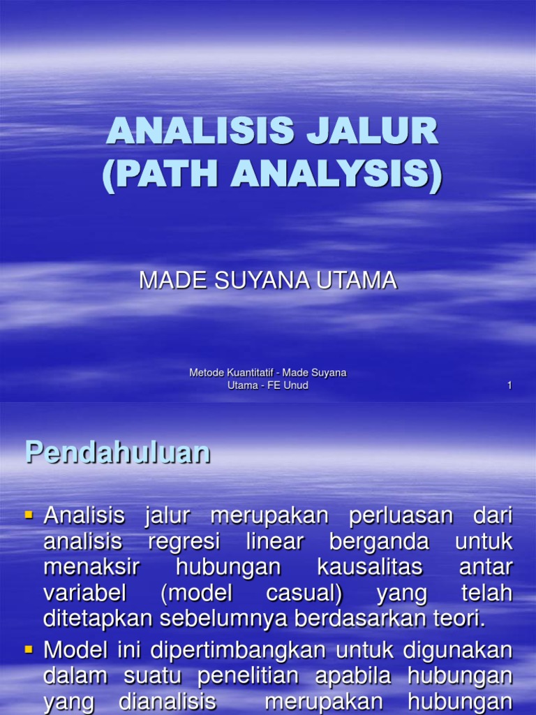Slide Analisis Jalur | PDF | Sains & Matematika | Komputer