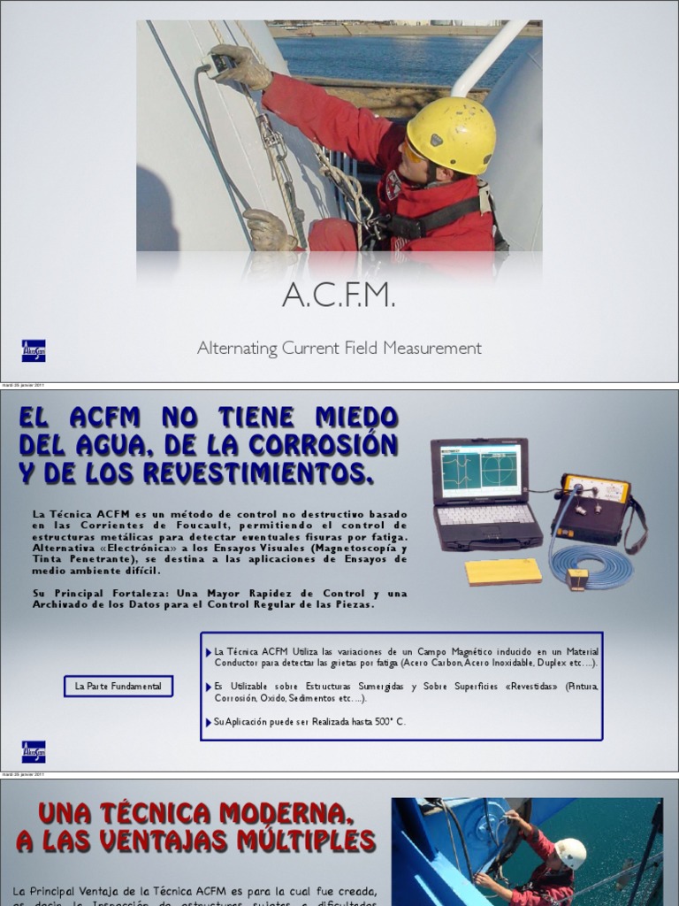 Técnica ACFM: Inspección Eficaz de Metales | PDF | Aluminio | Materiales