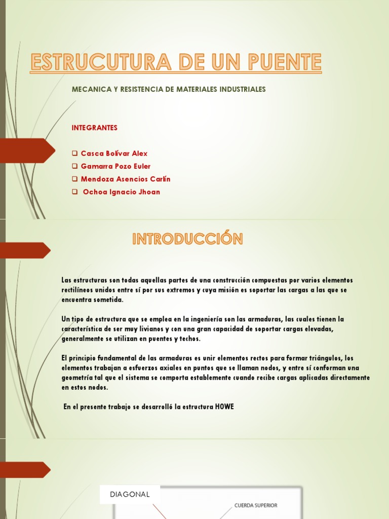 Estructura Puente Howe Res | Descargar gratis PDF | Puente | Fundación ...
