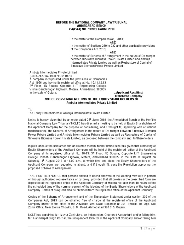 Notice To Share Holders | PDF | Value Added Tax | Taxes