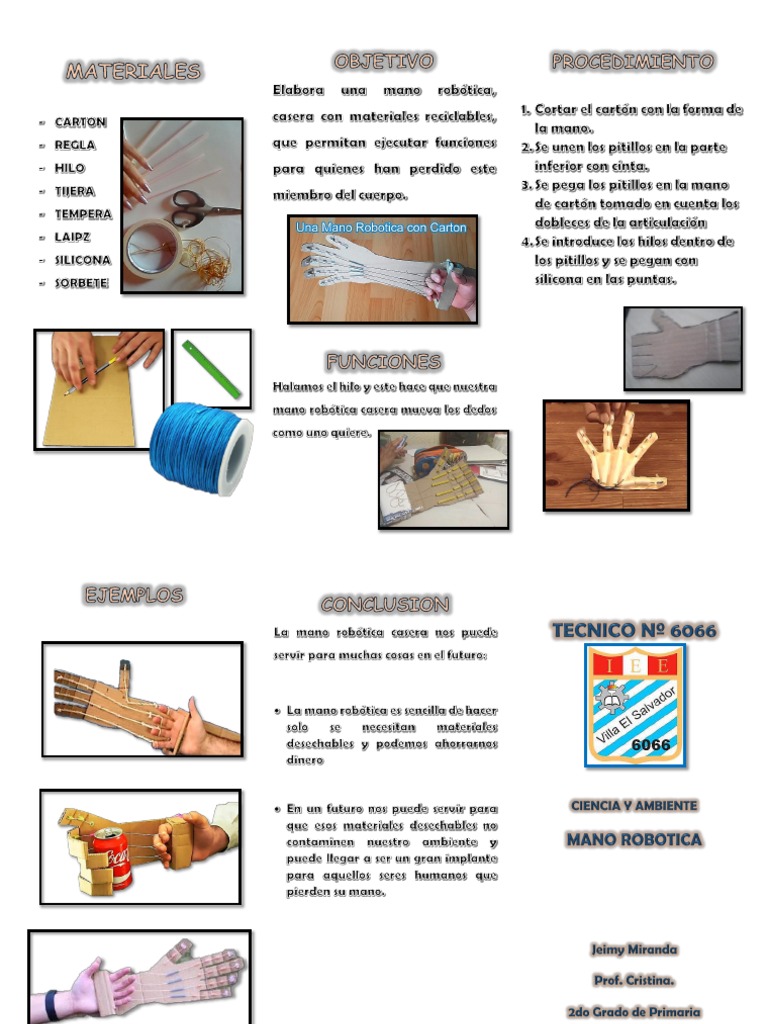 Triptico Mano Robotica Casera | PDF