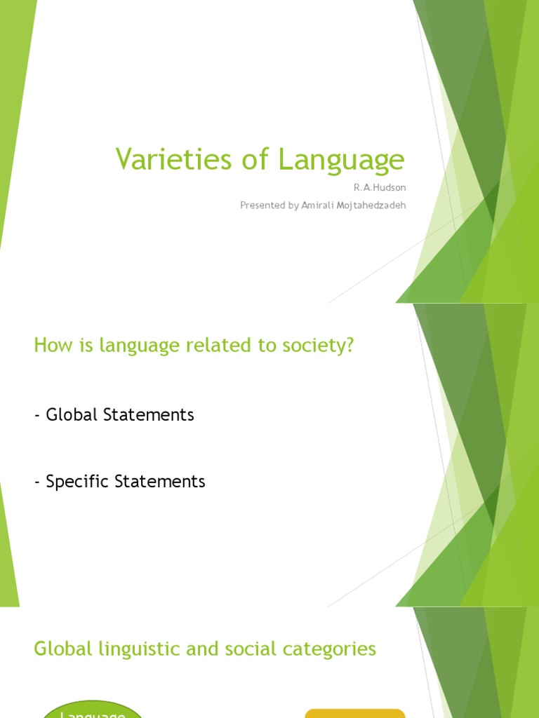 Varieties of Language | PDF