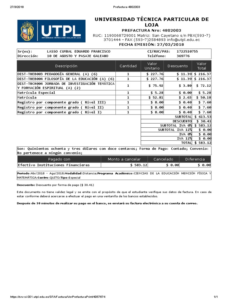 Prefactura 4802003 | PDF | Modificación de comportamiento | Educación avanzada