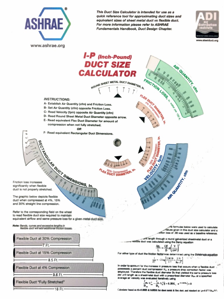 Ashrae Duct Size Calculator | PDF