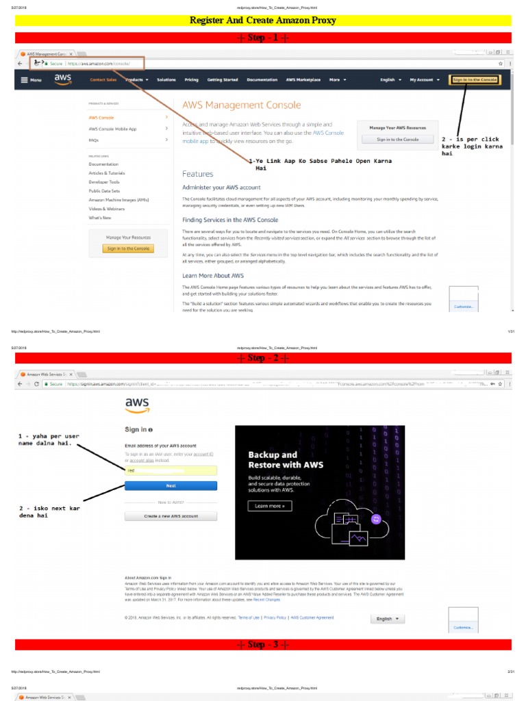 How To Create Amazon Proxy | PDF