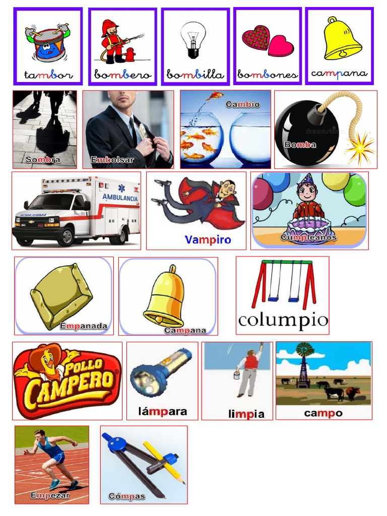 10 Palabras Con MP y MB | PDF