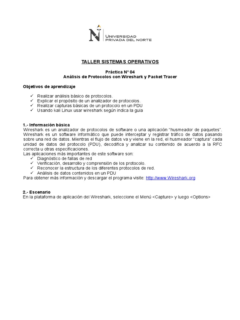 Lab Kali Linux Wireshark - Avidal | PDF | Arquitectura de Computadores ...