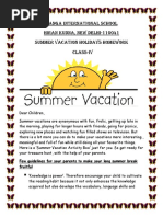 Holiday Homework - Grade 2 | PDF | Communication | Cognition